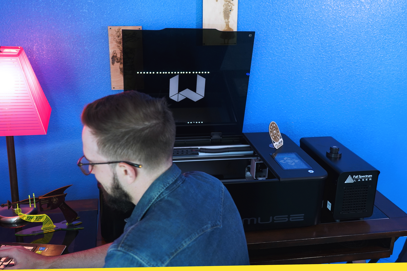 Muse 3D Auto Focus 45W Laser Cutter with Cool Box – Inventables, Inc.